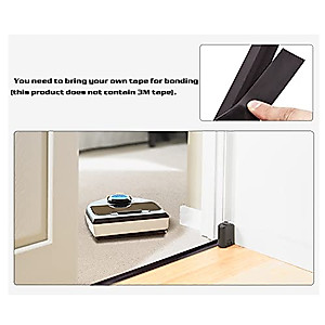 Housolution Boundary Marker, 13 Feet Magnetic Boundary Markers Strip Woks for Neato Robotic Vacuum Cleaner, Alternative Accessory Tapes with 3M Sticker, Black