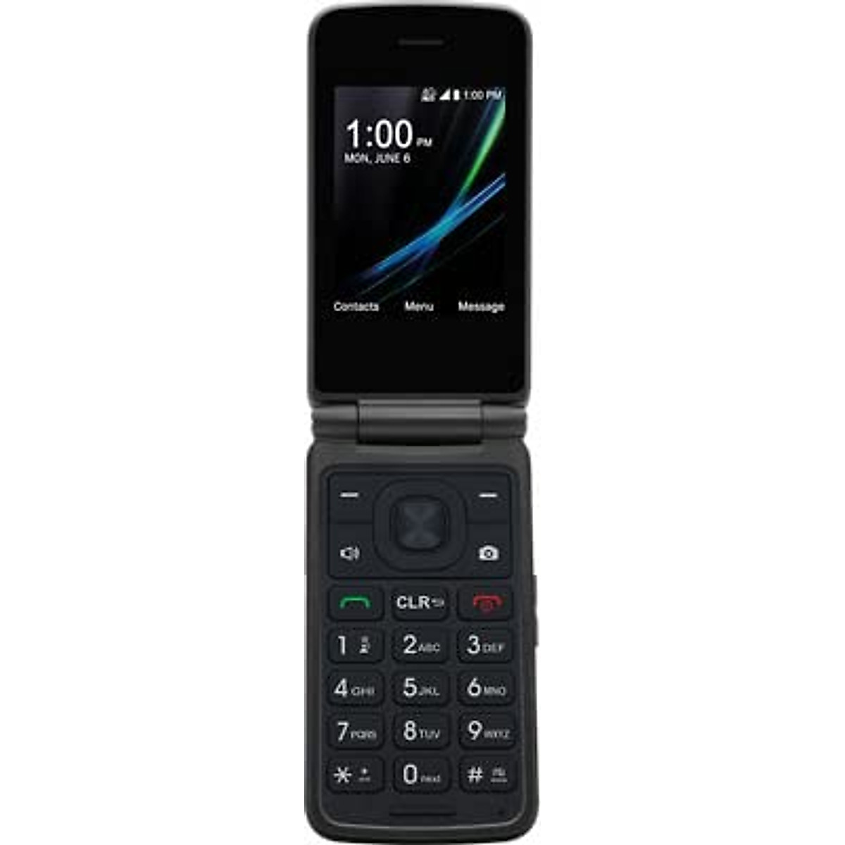 PostPaid Verizon Wireless Flip Phone KAZUNA eTALK - 4G LTE Model F119 can be Activated on Any Verizon or It's MVNO Plan, Gray