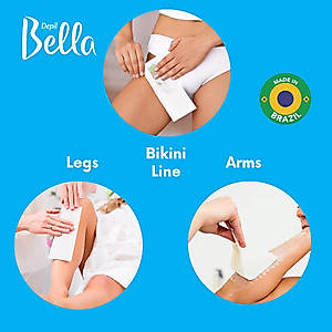 Depil Bella Bundle Kit Waxing Roller, 1 Roll on Honey and propolis + 3 Roll on Black Depilatory Wax Hair removal for Women and men, Sensitive hair, At Home and professional Waxing, Brazilian Bikini, L
