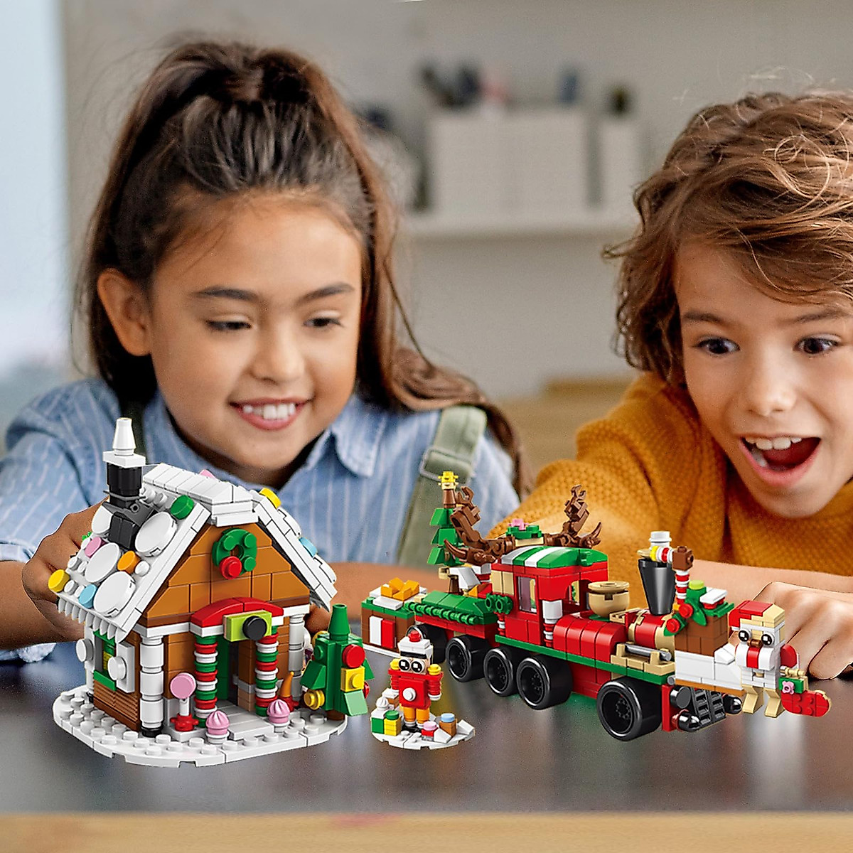 2023 Advent Calendar Kids Christmas Building Blocks 24 Days Countdown Calendar Toys for Kids 1210 PCS 6 in 1 Christmas Building Toys, Kids Christmas Gifts for Boys & Girls