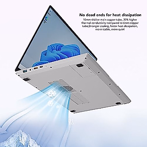 Zunate Win11 Double Screen Laptop, 15.6in IPS HD Display, 7in Handwriting Display, Quad Core Processor, 16GB RAM, Dual Band WiFi,1.9MP Webcam, Bluetooth, 180° Opening HD Laptop (16GB+256GB US Plug)