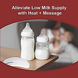 WELLCOMFORT 2-in-1 Warming Lactation Massager, Adjustable Heat & Vibration Modes for Clogged Milk Ducts, Integrated Grip Bumps & Curved Design, FSA/HSA Eligible (1 Pack)