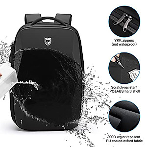 FENRUIEN Hardshell Backpack Expandable,Anti Theft Laptop Backpack for Men with USB Port,Water Resistant Computer Bag 17.3 Inch for Travel/Business