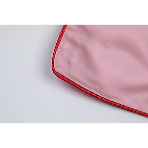 THXSILK Mulberry Silk Pillowcase with Tencel Underside for Hair and Skin, 1 Pcs Luxury 19 Momme Mulberry Silk Pillow Cases with Hidden Zipper Closure, King, Strawberry-Pink