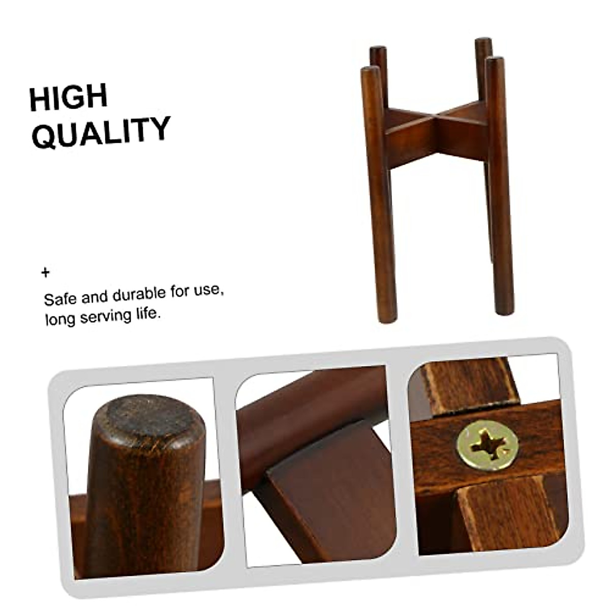 HANABASS Decor Office Bamboo Home Modern Planter Display Patio Shelf Bedroom Trays House Multiple Free Holder Stand Succulent Flowerpot Plant Room Decorative Bonsai Pot Decoration Wood