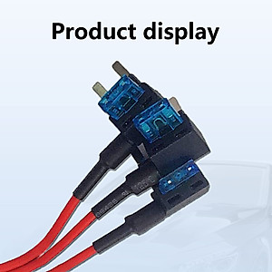 Jawmoy Pack-5 Car Fuse Adapter, 12V Add-a-Circuit, Copper Mini Automotive Fuse Connector for Most Cars, Trucks, Boats (Black)