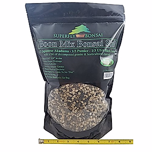 Boon Bonsai Soil Mix Boon Mix - Inorganic Substrate with Pumice, Lava and Akadama (2.5 Dry Quarts)