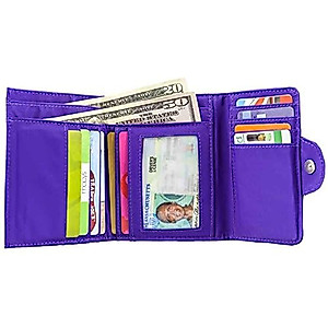 Big Skinny Women's Trixie Tri-Fold Slim Wallet, Holds Up to 30 Cards, Purple