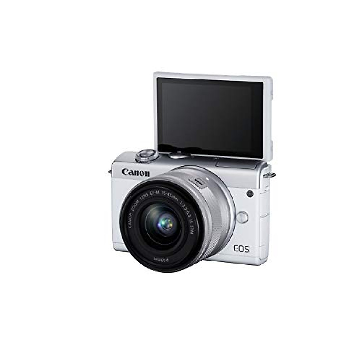 Canon EOS M200 Compact Mirrorless Digital Vlogging Camera with EF-M 15-45mm Lens, Vertical 4K Video Support, 3.0-inch Touch Panel LCD, Built-in Wi-Fi, and Bluetooth Technology, White