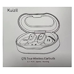 Wireless Earbuds Headphones Bluetooth 5.3, 50H Playtime Over Ear Buds with Noise Cancelling Mic, LED Display, Stereo Bass Bluetooth Earbuds with Earhooks, IP7 Waterproof Earphones for Sports Workout
