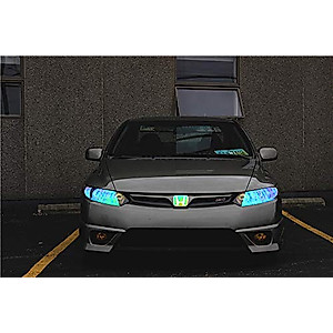 LED LIGHT 12 by 48 inches Self Adhesive Shiny Chameleon Headlights Tail Lights Fog Lights Films,Film Sheet Sticker,Tint Vinyl Film with Gift Knife and Hand Tool (Golden)