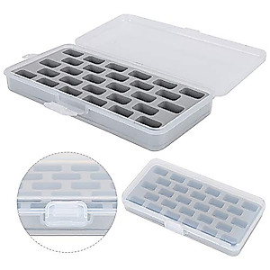 GLOGLOW Spools Box, Transparent Plastic Material Thread Storage Box, for Home mudroom Arts Crafts Office DIY Tools Garage
