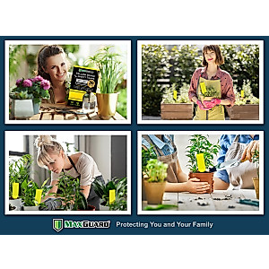 MAXGUARD (30 Pack) Yellow Stake Sticky Insect/Bug Traps - Catch and Kill Fungus Gnats, Whiteflies, Mosquitos, Aphids, Leaf Miners, Flying Insect Catcher Glue Trappers for Indoor or Outdoor