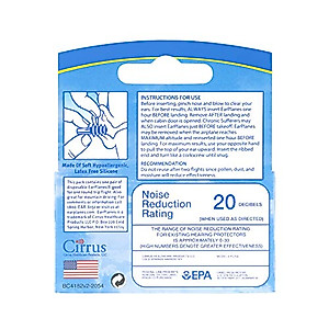 EarPlanes Ear Plugs 1 Pair (Pack of 2)