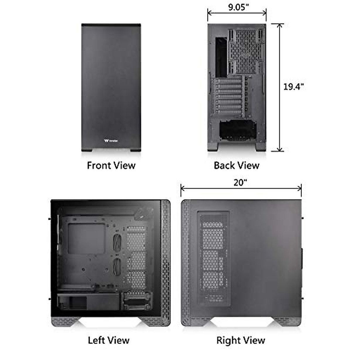Thermaltake S300 Tempered Glass Edition ATX Mid-Tower Computer Case with 120mm Rear Fan Pre-Installed CA-1P5-00M1WN-00