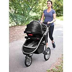Graco FastAction Fold Jogger Travel System | Includes the FastAction Fold Jogging Stroller and SnugRide 35 Infant Car Seat, Gotham