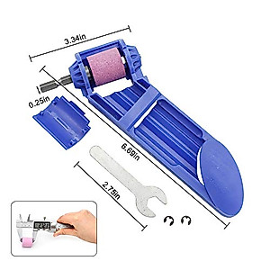 Drill Grinder Grinding Tool for Drill Polishing Wheel Drill Bit Sharp Sharpener Diamond Hand Drill Sharpening Tool Portable Drill Powered Tool 2pcs (2, Blue &Orange）