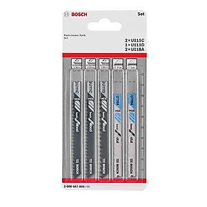 Bosch 2608667855 Jigsaw Blade-Set U111C/U111D/U1 5 Pcs
