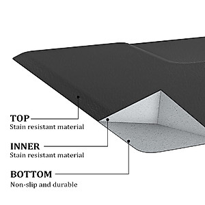 OmySalon 3' x 5' Barber Floor Mat Anti Fatigue for Stylist Standing, 3/4'' Thick Comfort Hair Matt Square Base for Salon Styling Chair, Hair Cutting Hairdressing Beauty Equipment