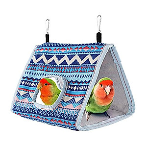 Filhome Bird Nest Snuggle Hut, Parrot House Bed Bird Hanging Hammock Tent Toy