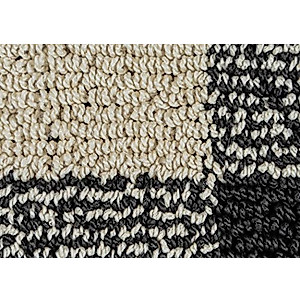 Garland Rug Country Living Buffalo Plaid 7 Ft. x 10 Ft. Indoor/Outdoor Area Rug Black/Ivory