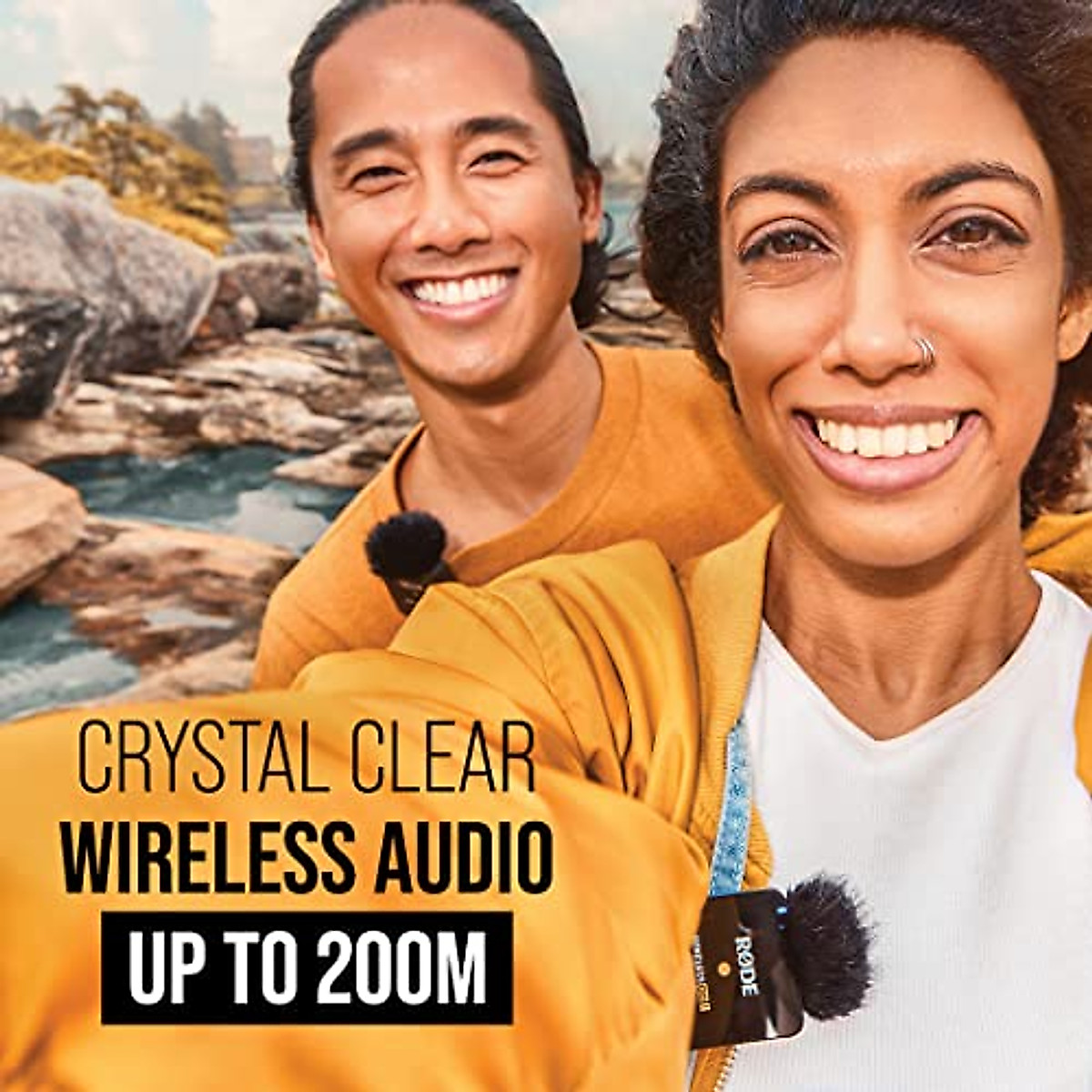 RØDE Wireless Go II Dual Channel Wireless System with Built-in Microphones with Analogue and Digital USB Outputs, Compatible with Cameras, Windows and MacOS computers, iOS and Android phones