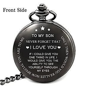 levonta Son Gifts from Mom and Dad Personalized Pocket Watch (How Special Son)