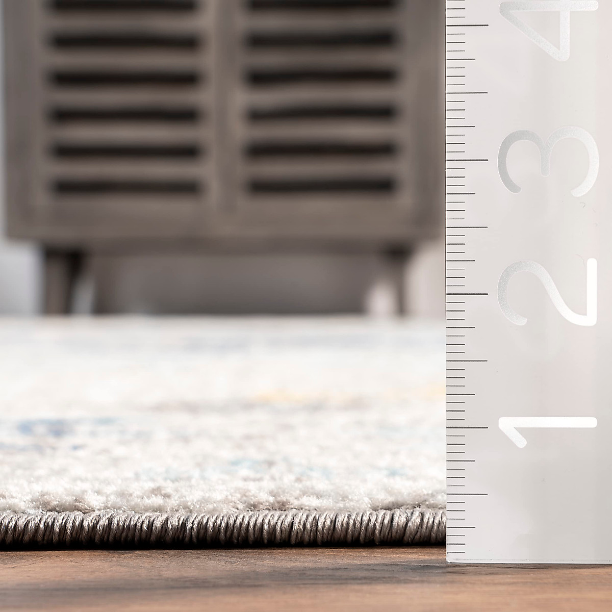 nuLOOM Kiyoko Vintage Floral Accent Rug, 3x5, Blue