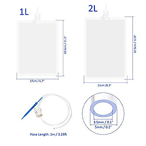 M METERXITY 1 Set Plant Drip Bag - Plants Drip Irrigation, Automatic Watering Adjustable Valve, Apply to Outdoor/Garden (1L/2L, Clear)