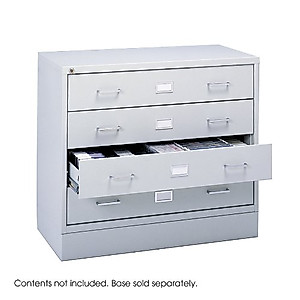 Safco Products Audio/Video Media Cabinet (Optional Base Sold Separately), Light Gray