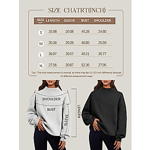 Trendy Queen Womens Oversized Sweatshirts Fall Fashion 2024 Crewneck Pullover Fleece Cute Hoodies Loose Teen Girls Y2K Outfits Clothes Greyblue