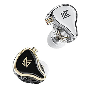 KZ ZAS 7BA+1DD in Ear Earphone 16 Unit Hybrid Technology Flagship Earphone Monitor Headphones 8Core Cable Music Sport Earphone (with Mic, White)