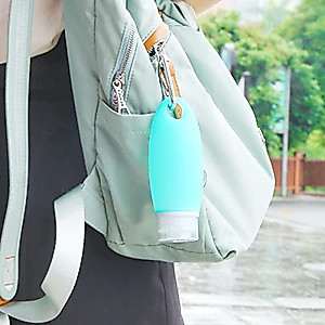 Timiuu Squeeze Salad Dressing Bottles with Hook | Portable Sauce Condiment Containers | 3 OZ, Set of 3 | Food-grade Silicone, BPA Free