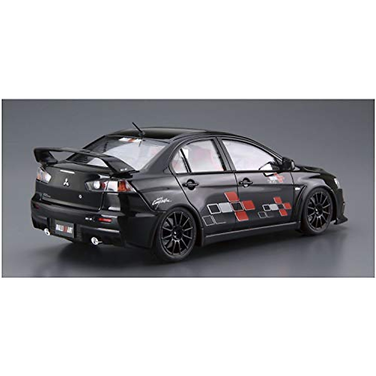 Aoshima Bunka Kyozai 1/24 The Tune Car Series No. 52 Mitsubishi Rally Art CZ4A Lancer Evolution X 2007 Plastic Model