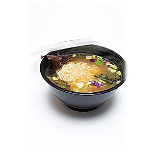 BUHAYA 25 Meal Prep Containers 36oz | Noodle Bowl, Food Storage, Stackable, Reusable Food Storage Containers with Lids | Microwave, Dishwasher, Freezer Safe | Catering, Takeout Food Containers