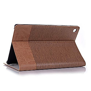 Galaxy Tab S6 Lite Case with Card Slot,elecfan Smart Stand Cover Luxury usiness Cover Protective Case with Card Slot Sleeve for Samsung Galaxy Tab S6 Lite 10.4 inch P610 P615 (Light Brown)