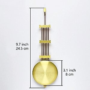 GNSN 1X Traditional Gold Wall Clock Pendulum Movement DIY Replacement Part Repair Kit Retro