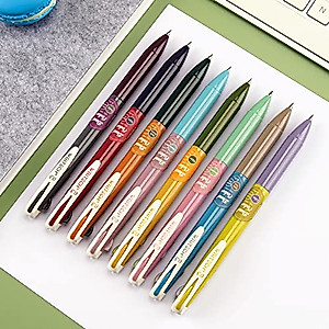 Writech Retractable Gel Ink Pens: Multi Colored 2 in 1 Colorful Click Pen Assorted Color 8ct Extra Fine Point Tip 0.5mm Journaling Smooth Writing Note Taking Coloring No Bleed & Smear & Smudge