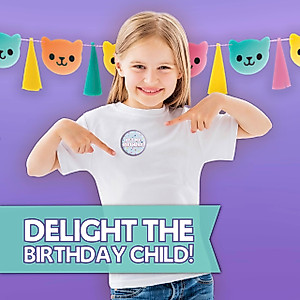 Unique Gabby's Dollhouse Party Supplies | Gabby Dollhouse Party Supplies | Gabby Doll House Party Supplies | Officially Licensed | Banner, Tablecover, Plates, Napkins, Button | Serves 16 Guests