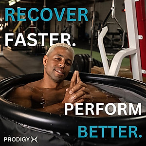 PRODIGYX Ice Bath Tub - Cold Plunge Tub for Athletes - Large Size, Portable, Outdoors - Lid & Thermometer