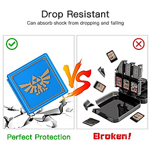 UFOPETIE Game Case and Storage Box for Switch Game Cards Zleda Games Cube,Up to 12 Games,for Nintendo Switch Game Card Case Cube Nintendo Switch Game Storage,for Zleda Switch Game-Triforce