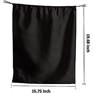 Nevenka Dust-Proof Breathable Drawstring Storage Bag for Travel Multi-functional Organizer Bag for Clothes Shoes Sport Bags Thin Blanket (6, Black)