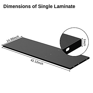 EAST OAK 1-Piece Metal Shelf, 42.12 X 14.96 FT for 34 Cu.ft Horizontal Storage Shed Cabinets, Waterproof and Wear Resistant, Easy to Assemble, 4 Screws in One Piece