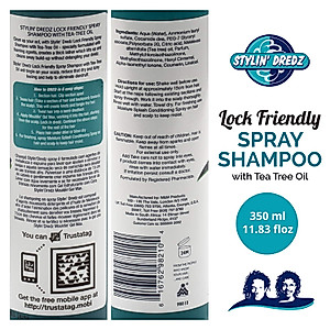Stylin Dredz Spray Shampoo - Dreadlock Shampoo - Residue Free with Tea Tree Oil - 350 ml Single