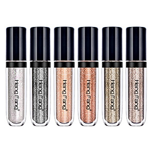 Lucoss liquid Eyeshadow,Liquid Glitter Eyeshadow Shimmer Metallic Eyeshadow Liquid Long Lasting Effect Waterproof Shiny Eyeshadow pencil Eye Makeup
