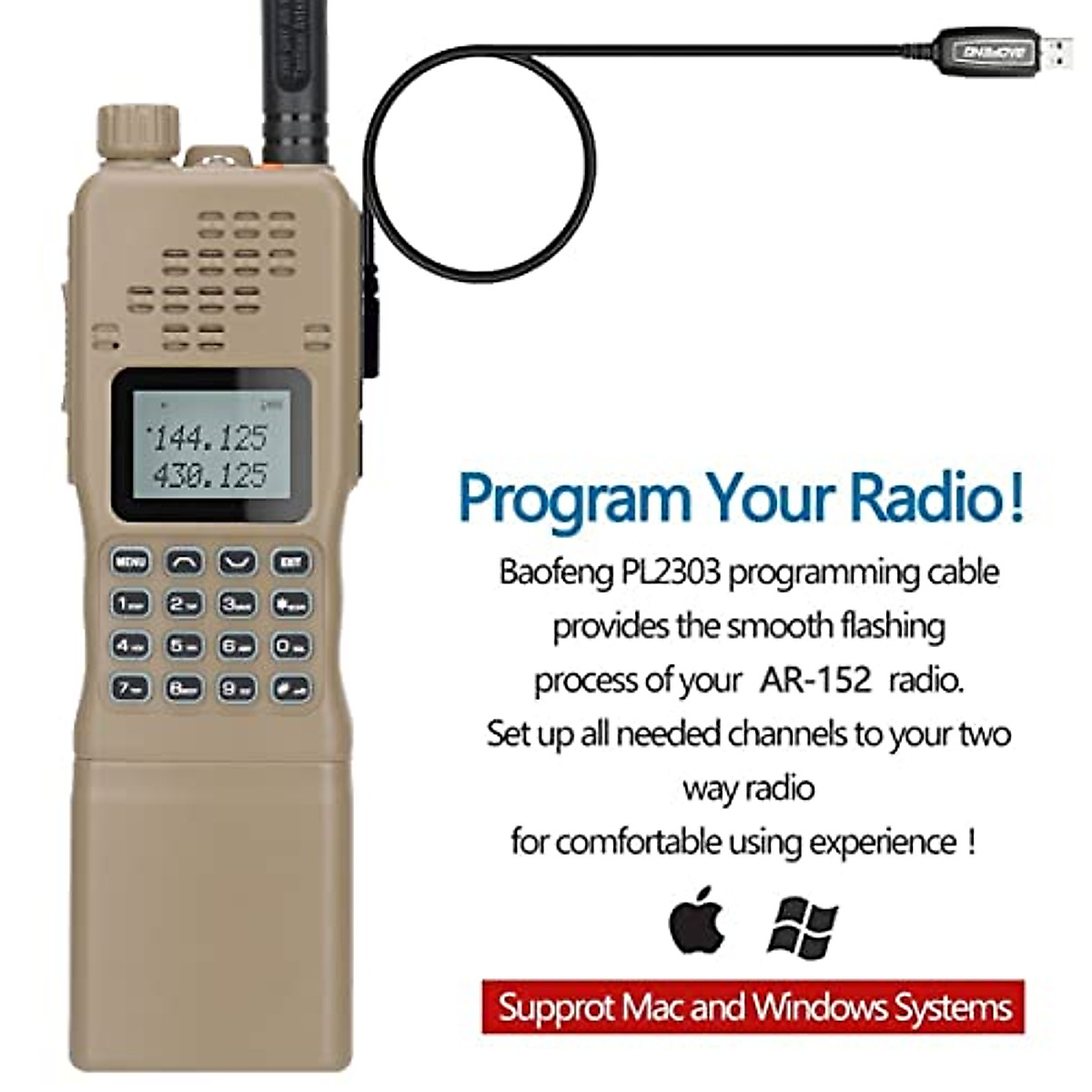 Baofeng AR-152 10W Ham Radio Military Grade Two Way Radio for Adults,Long Range Rechargeable Tactical Radio with Speaker Mic and Tactical Antenna Full baofeng Accessories Walkie Talkies