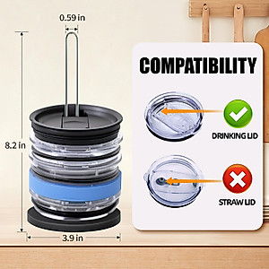 DOSTK 2PC Tumbler Lid Organizer, Tumbler Lid Holders for Kitchen Storage & Organization, Space - Saving Cup Lid Organizer for Yeti Tumbler & Stanley Tumbler & Simple Modern Tumbler Lids, Silicon Base