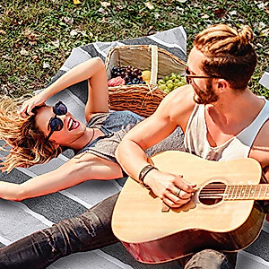 ROOITY Double Hammock Brazilian Hammocks with Portable Carrying Bag,Soft Woven Fabric, Up to 450 Lbs Hanging for Patio,Trees,Garden,Backyard,Porch,Outdoor and Indoor XXX-Large Grey&White Stripe