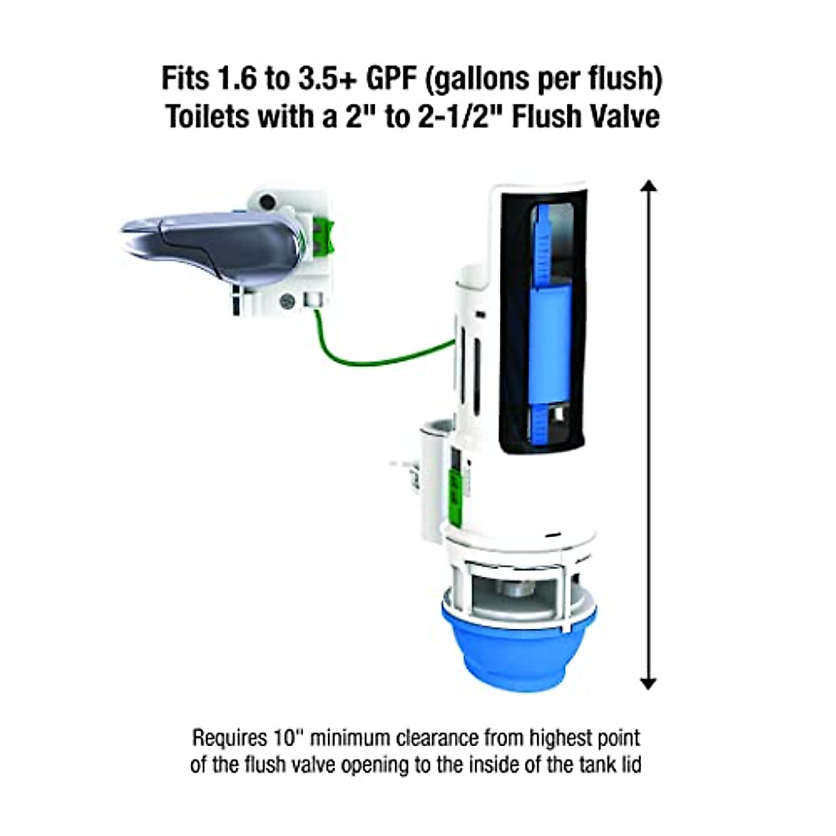 Danco HYR271T Hydroright Dual Flush Valve And Lever Handle, No Size, White