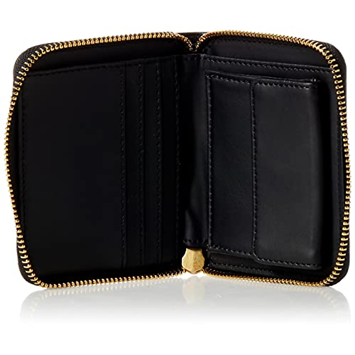 GUESS womens Laurel Small Zip Around Wallet, Black, one size US